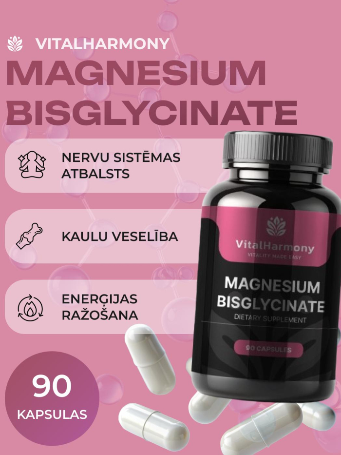 Magnija Bisglicināts - paredzēts vispārējās labsajūtas atbalstam